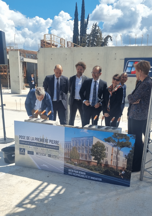 Pose de la première pierre ESSCA à Aix-en-Provence - Essor groupe